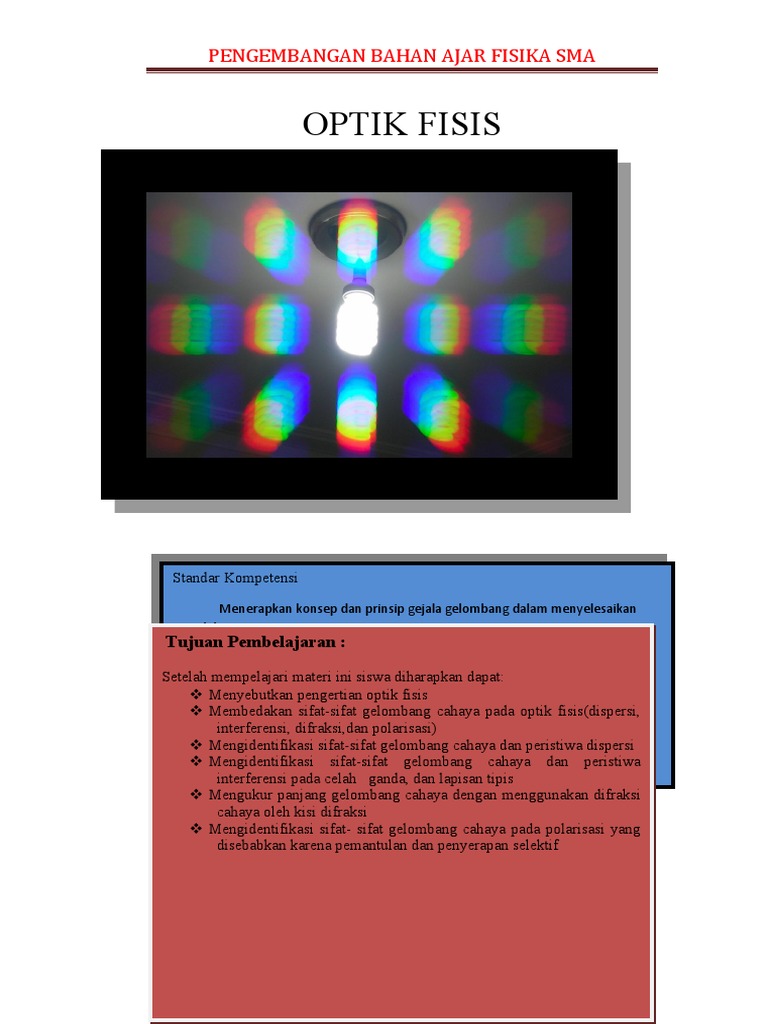 Optik Fisis | PDF | Metode & Bahan Ajar | Sains & Matematika