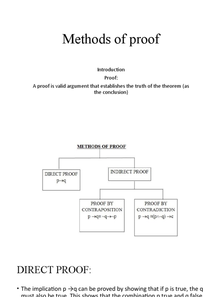 Methods of Proof | Download Free PDF | Mathematical Proof | Number Theory