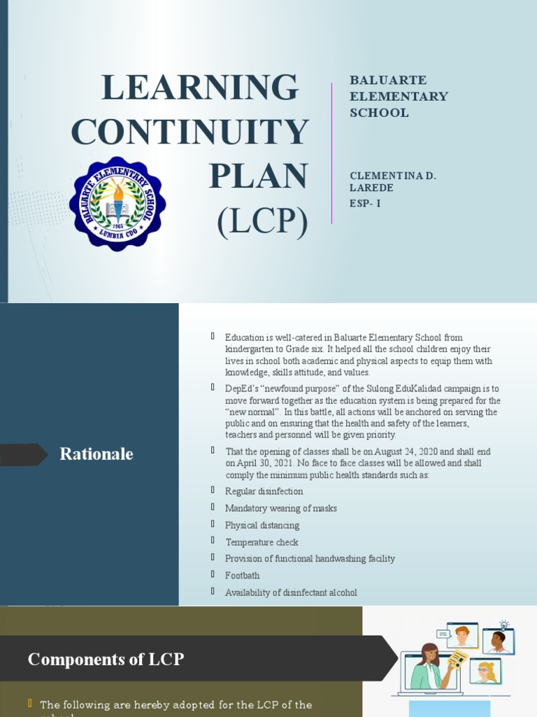 Learning Continuity Plan | PDF | Distance Education | Learning