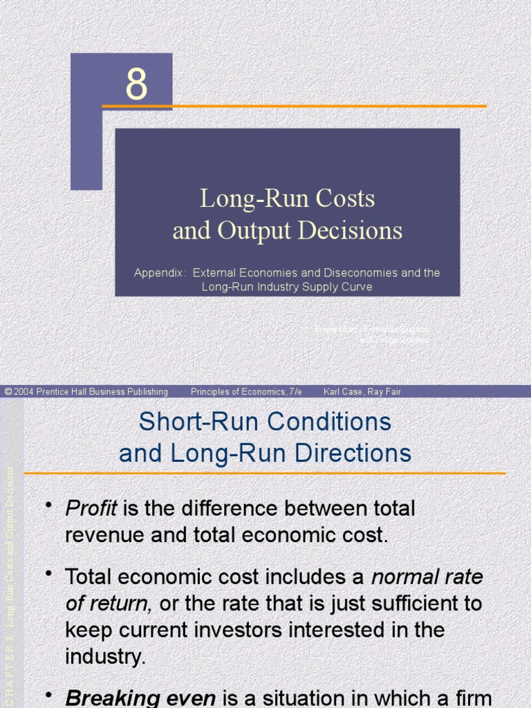 Long-Run Costs and Output Decisions | PDF | Long Run And Short Run ...