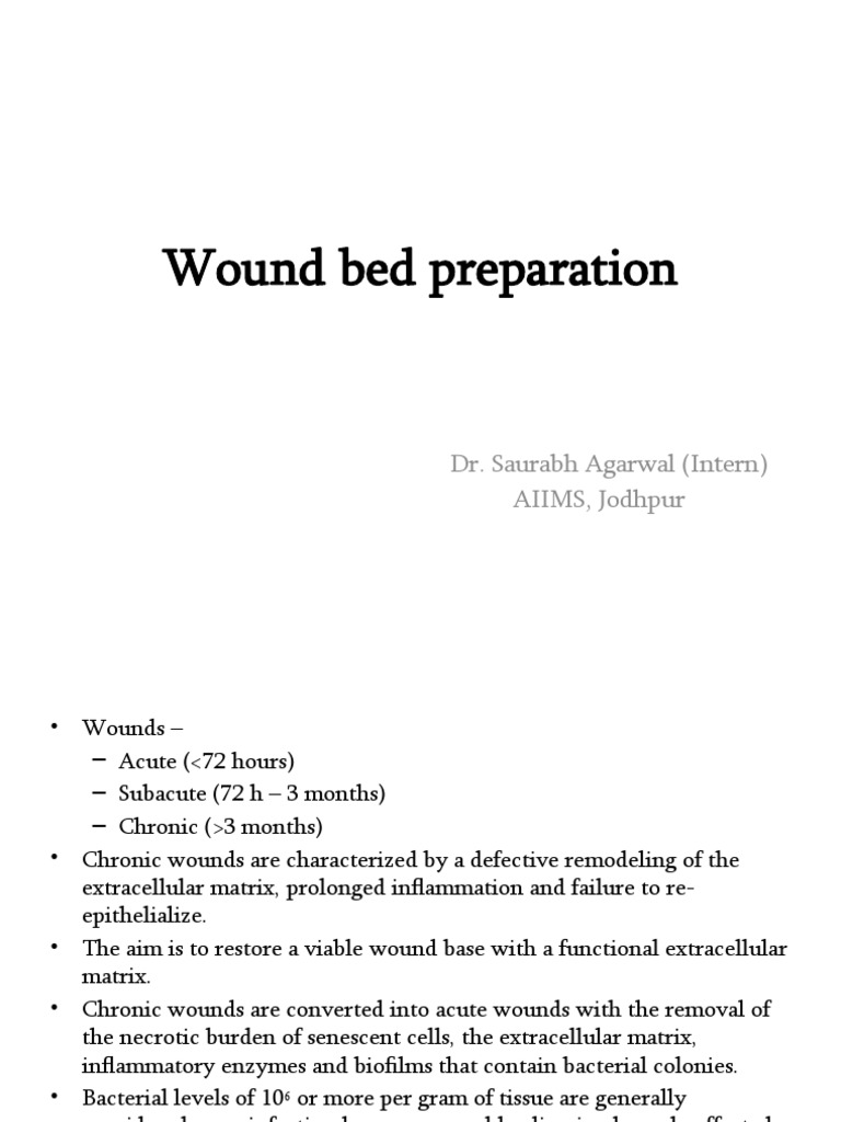 Wound Bed Preparation | PDF | Wound Healing | Wound