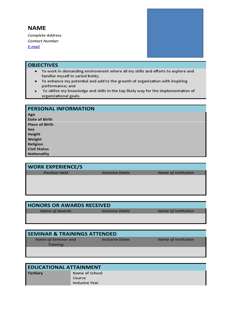 Resume Template | PDF