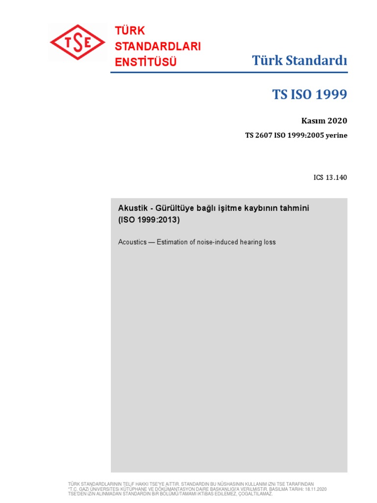 TS Iso 1999 | PDF