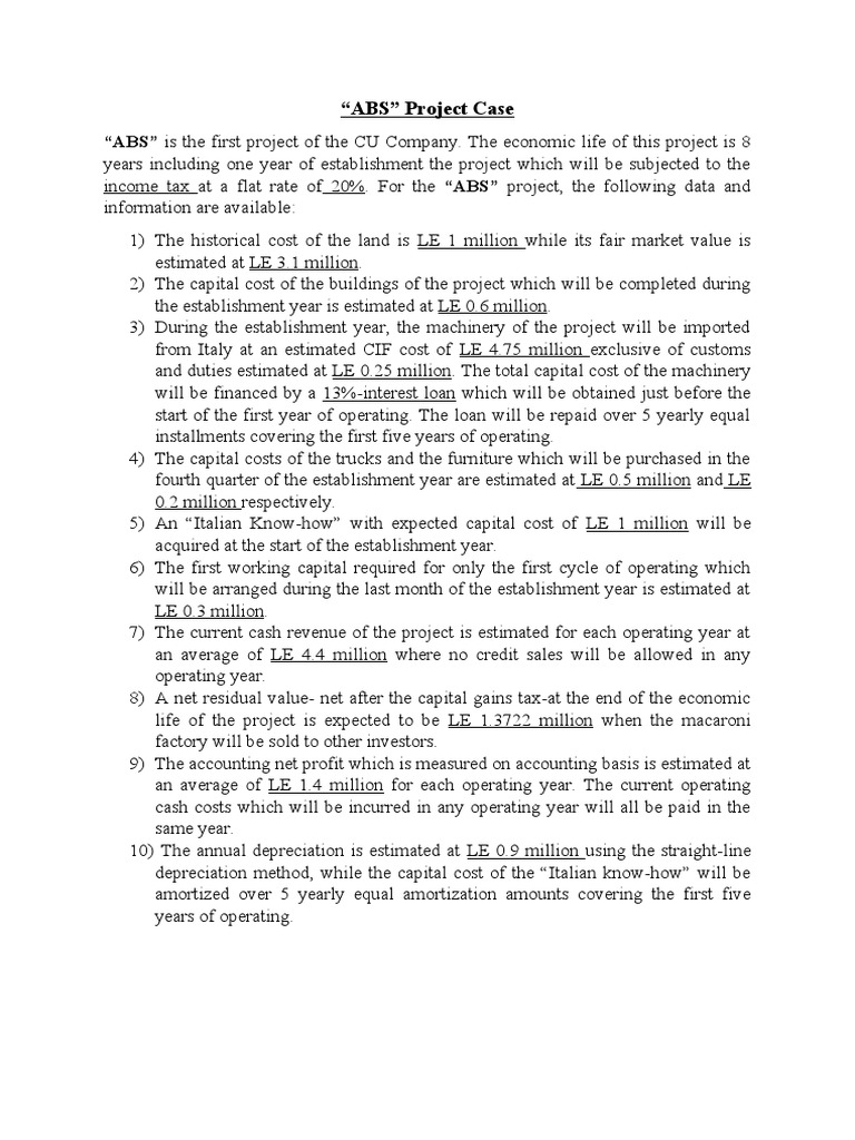 "ABS" Project Case: "ABS" Is The First Project of The CU Company. The ...