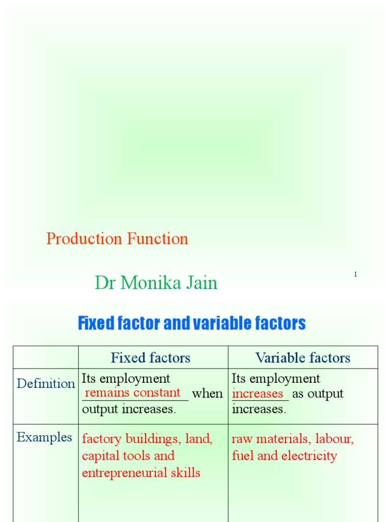 Production Function | PDF | Production Function | Economies Of Scale
