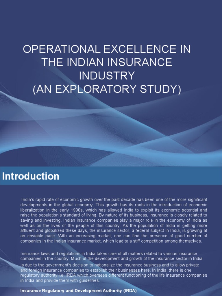 Operational Excellence in Indian Insurance | PDF | Insurance | Outsourcing