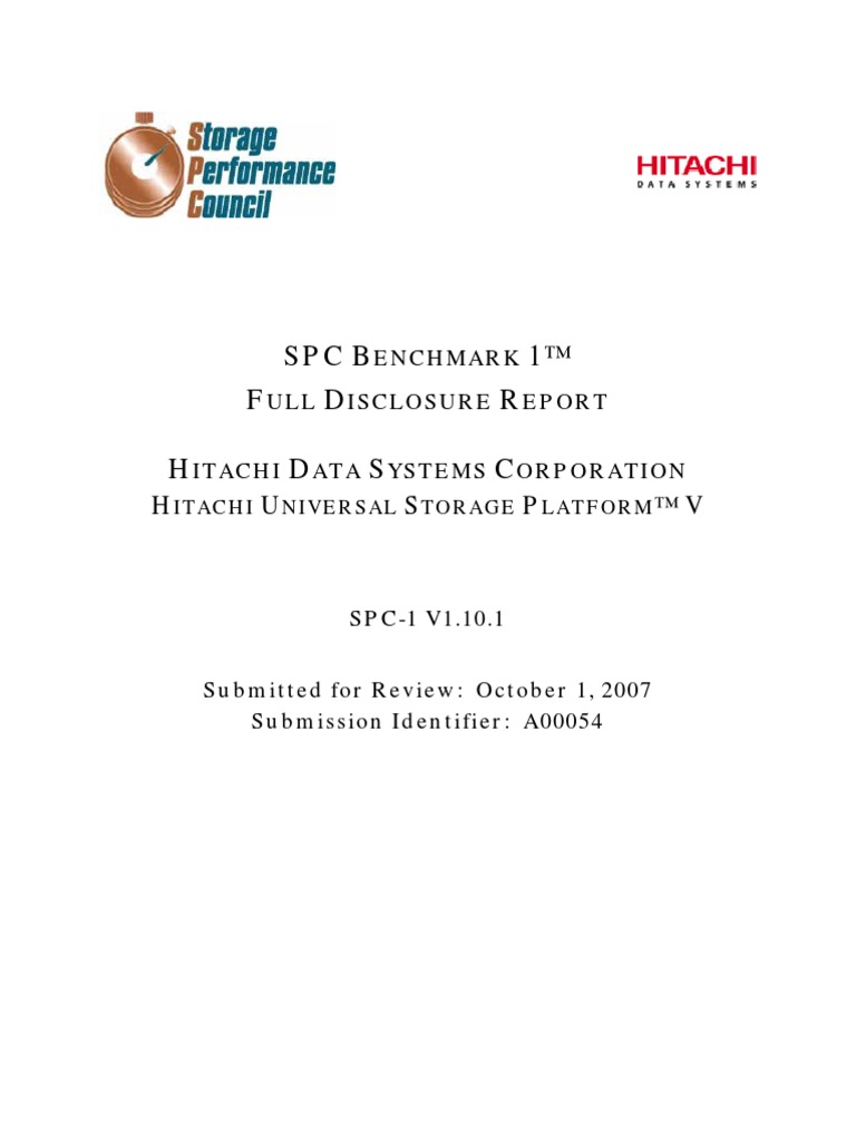 A00054 HDS USP-V Full-Disclosure | PDF | Computer Data Storage | Cpu Cache