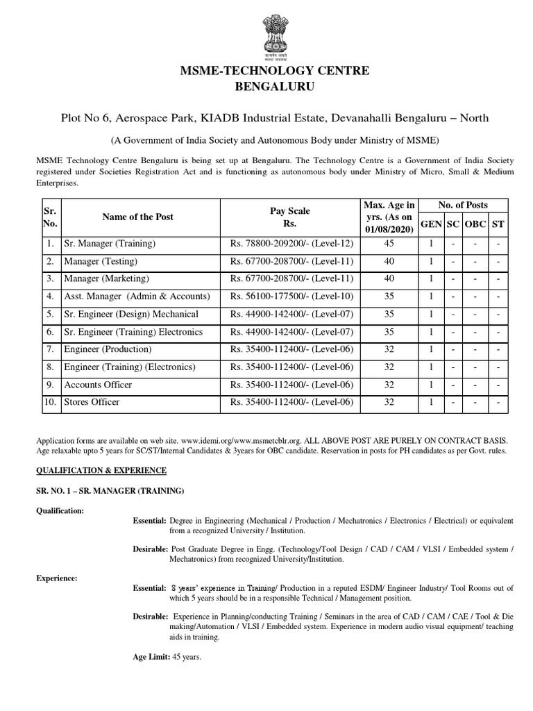 Plot No 6, Aerospace Park, KIADB Industrial Estate, Devanahalli ...