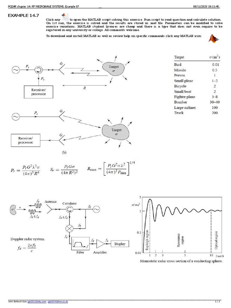 Solution To Microwave Engineering Pozar Chapter 14 Example 7 With ...