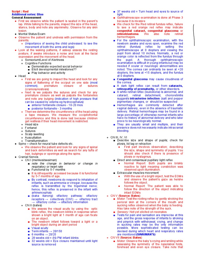 (NEURO3) Precepts Neonates | PDF | Anatomical Terms Of Motion ...