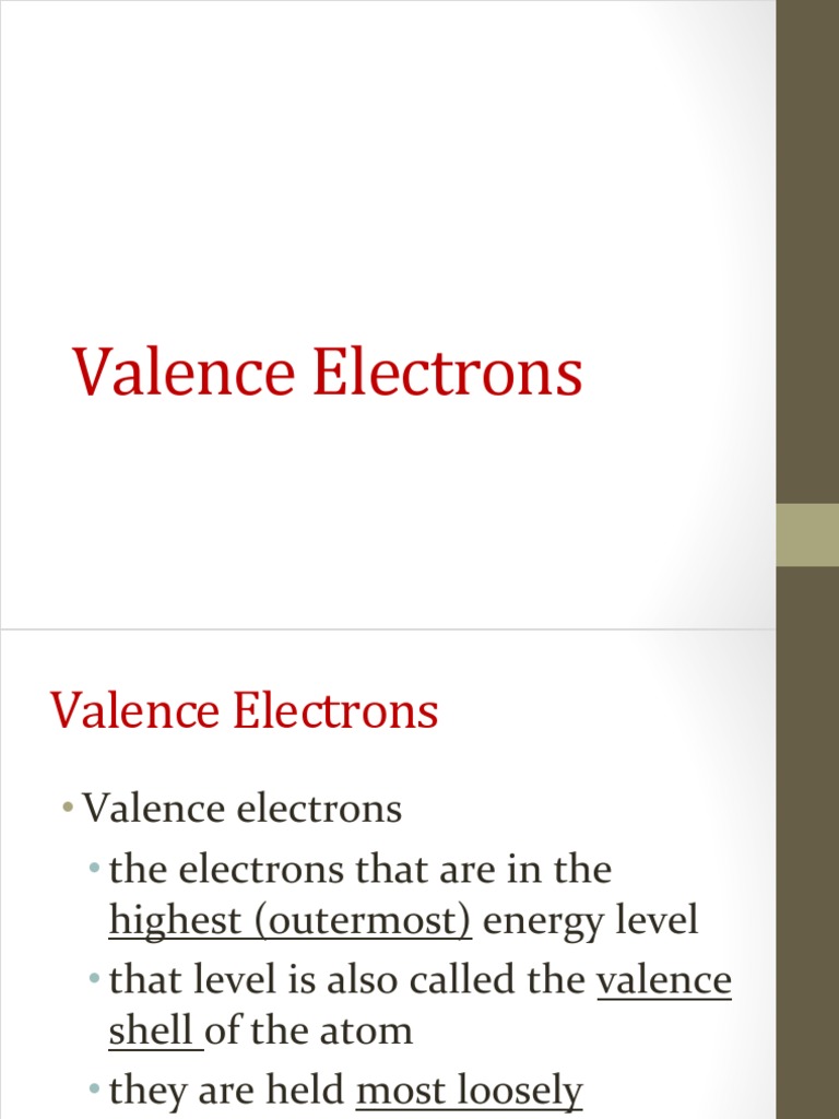 Valence Electrons | PDF | Valence (Chemistry) | Ion