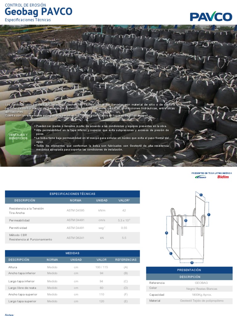 01 - Geobag PAVCO | PDF | Naturaleza