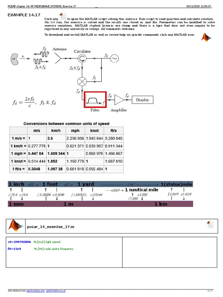 Solution To Microwave Engineering Pozar Chapter 14 Exercise 17 With ...