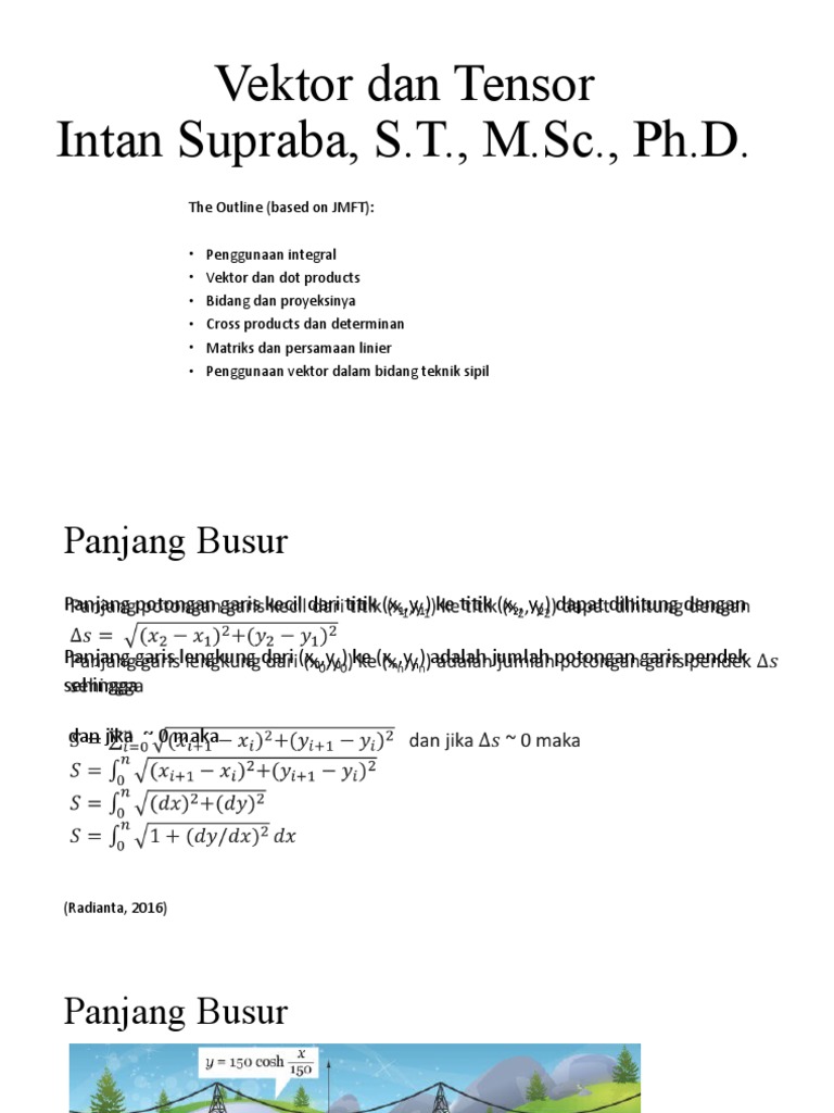 Vektor Dan Tensor Intan Supraba, S.T., M.SC., PH.D | PDF | Euclidean ...