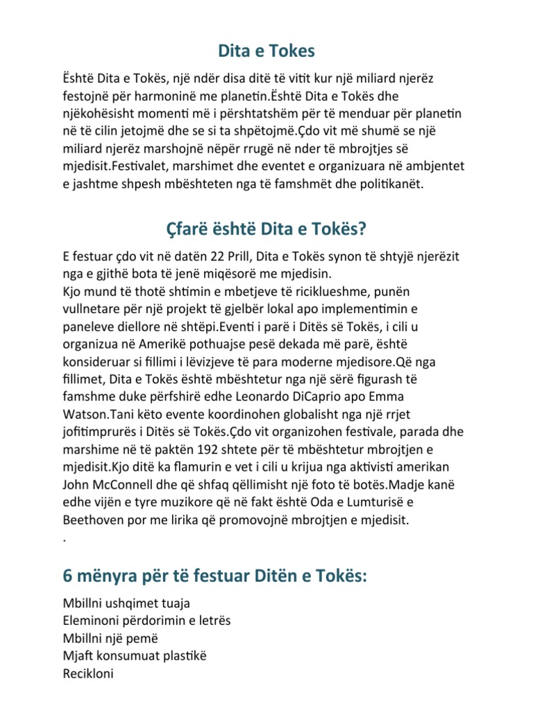 Dita e Tokes | PDF