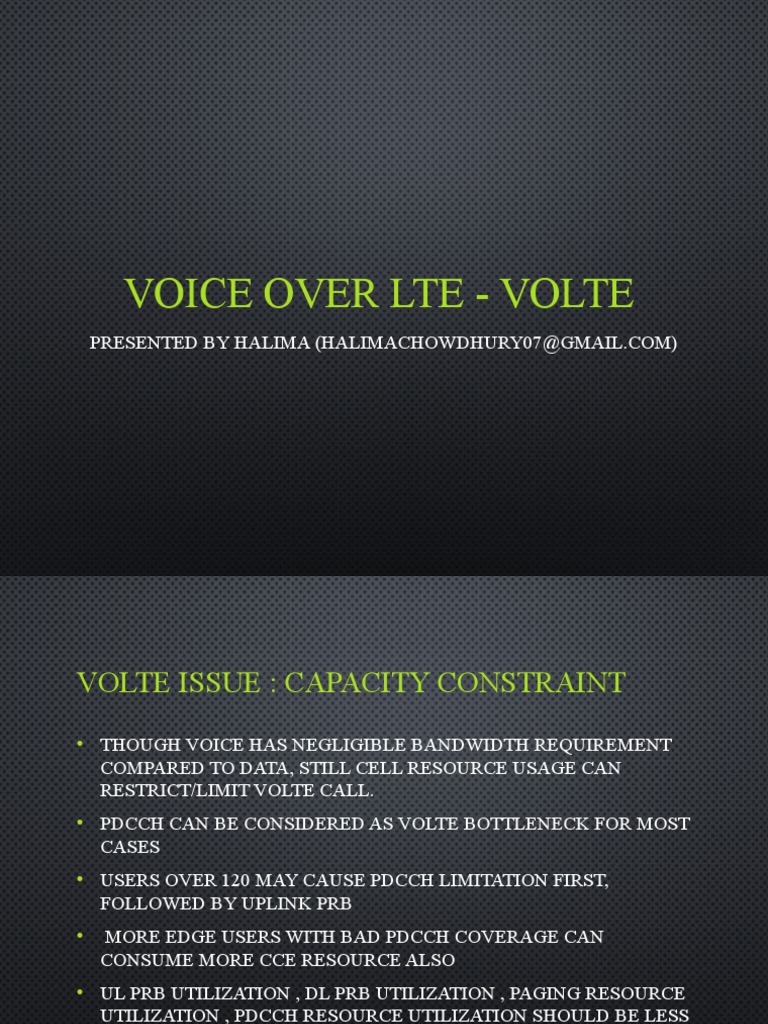 VoLTE - Voice Over LTE@Fntpx | PDF | Network Congestion | Electrical ...