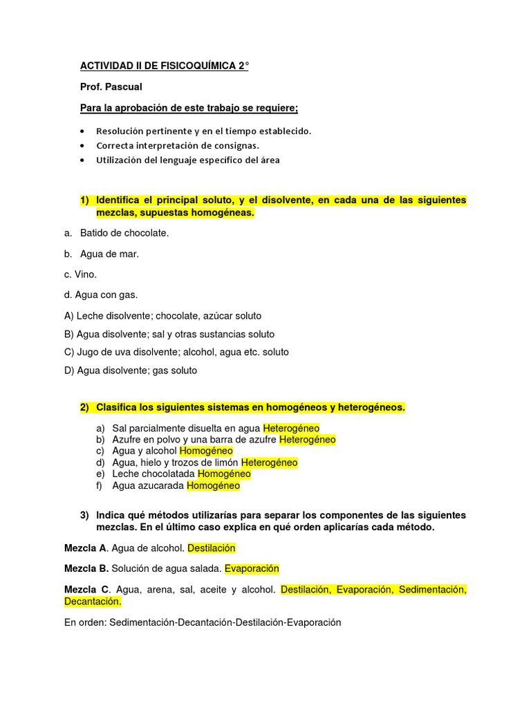Clasificación de Mezclas: Homogéneas y Heterogéneas | PDF | Cocina ...