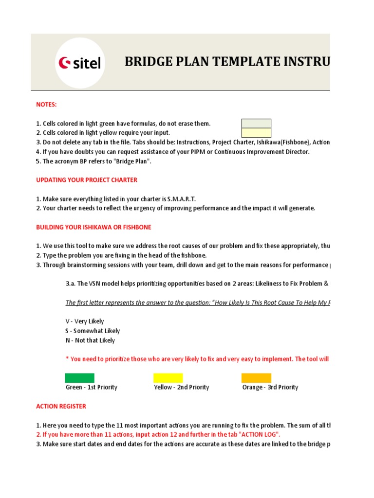 Bridge Plan Template Guide | PDF | Goal | Computing
