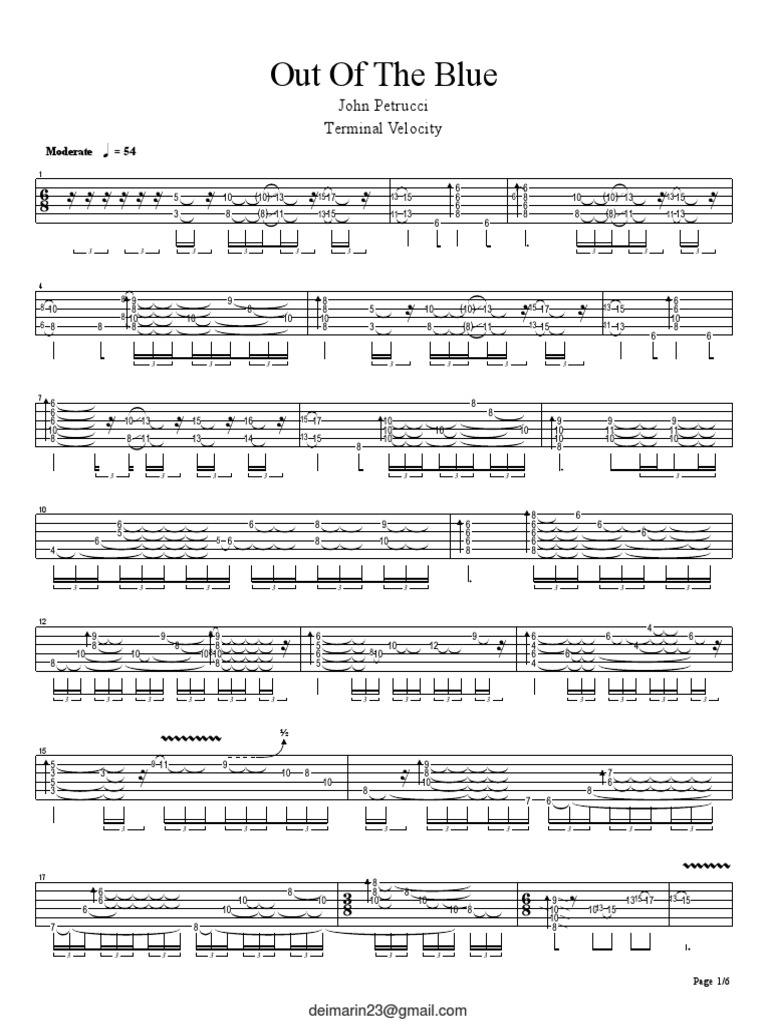 John Petrucci - Out of The Blue | PDF