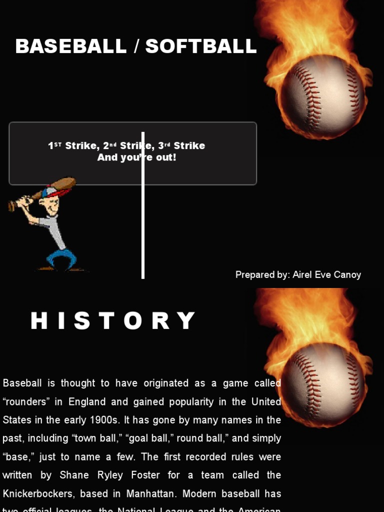 Baseball / Softball: 1 Strike, 2 Strike, 3 Strike and You're Out! | PDF ...