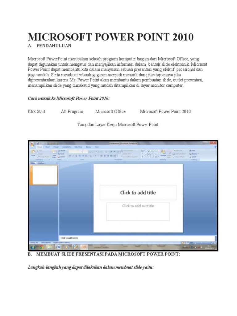 Materi Microsoft Power Point | PDF