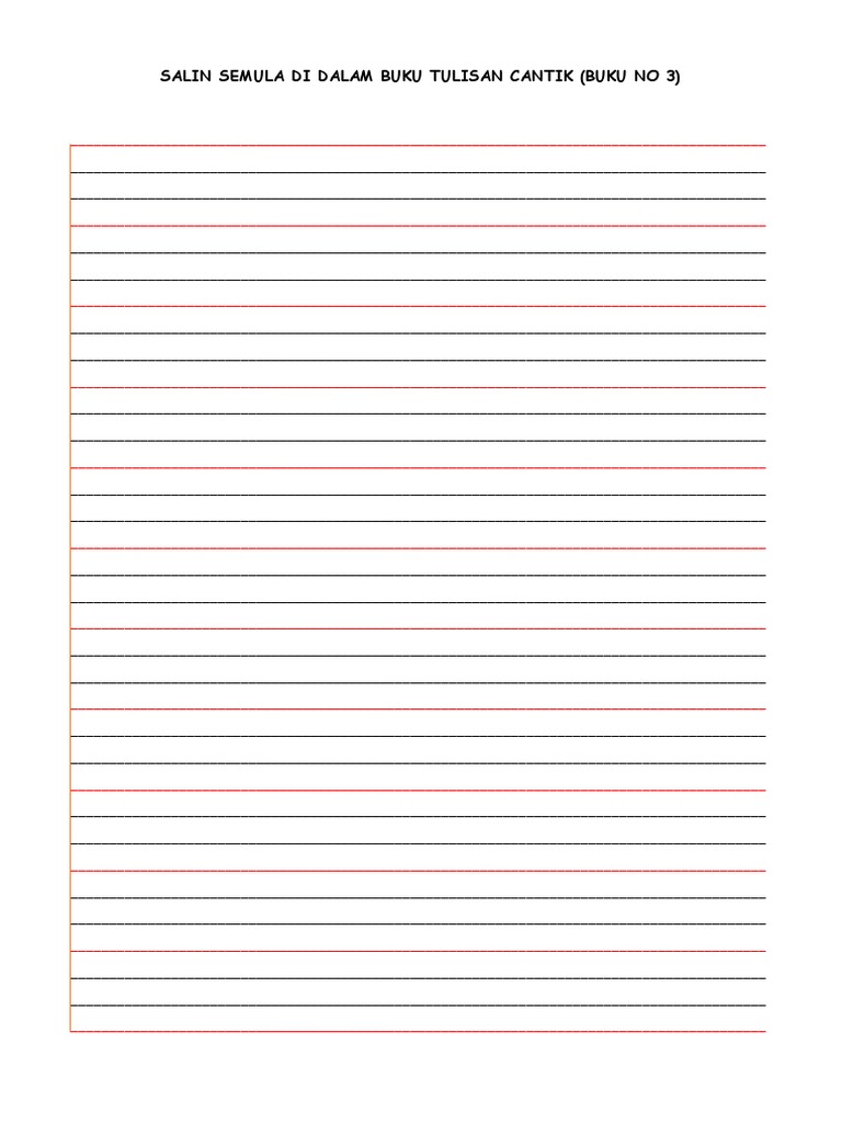 Garisan Buku Tulisan Cantik | PDF