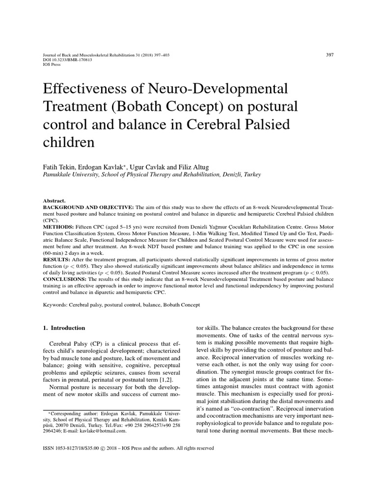 Neurodesarrollo Bobath PDF | PDF | Medicine | Nervous System