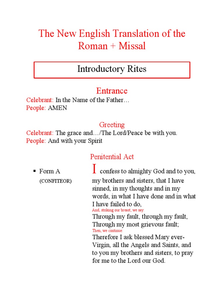 An Explanation of the Order and Structure of the Roman Catholic Mass ...