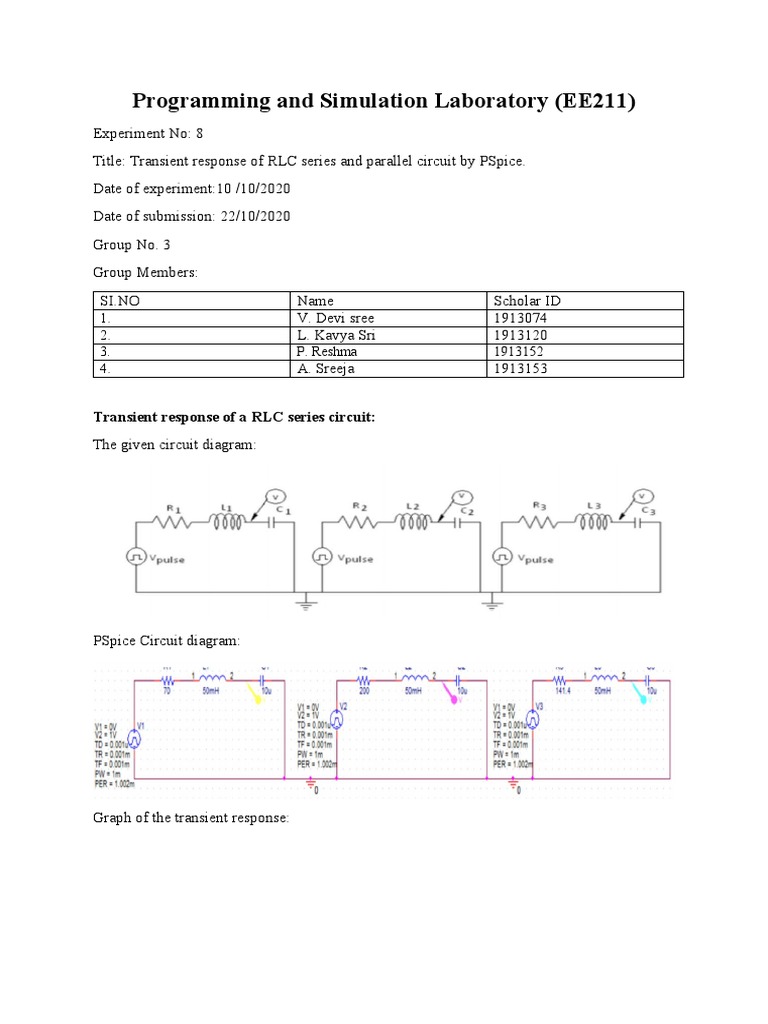 RLC Circuit Transient Response Analysis | PDF | Analog Circuits ...