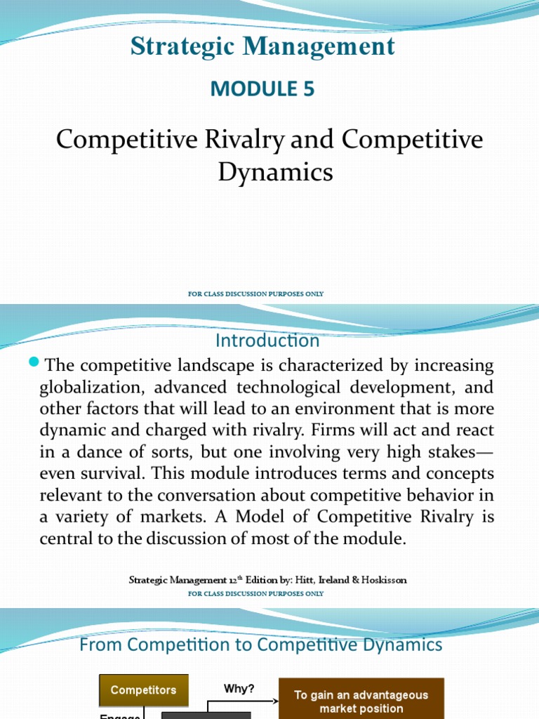 Strategic Management: Competitive Rivalry and Competitive Dynamics ...