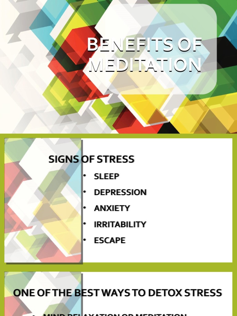 Benefits of MEDITATION | PDF | Relaxation (Psychology) | Meditation