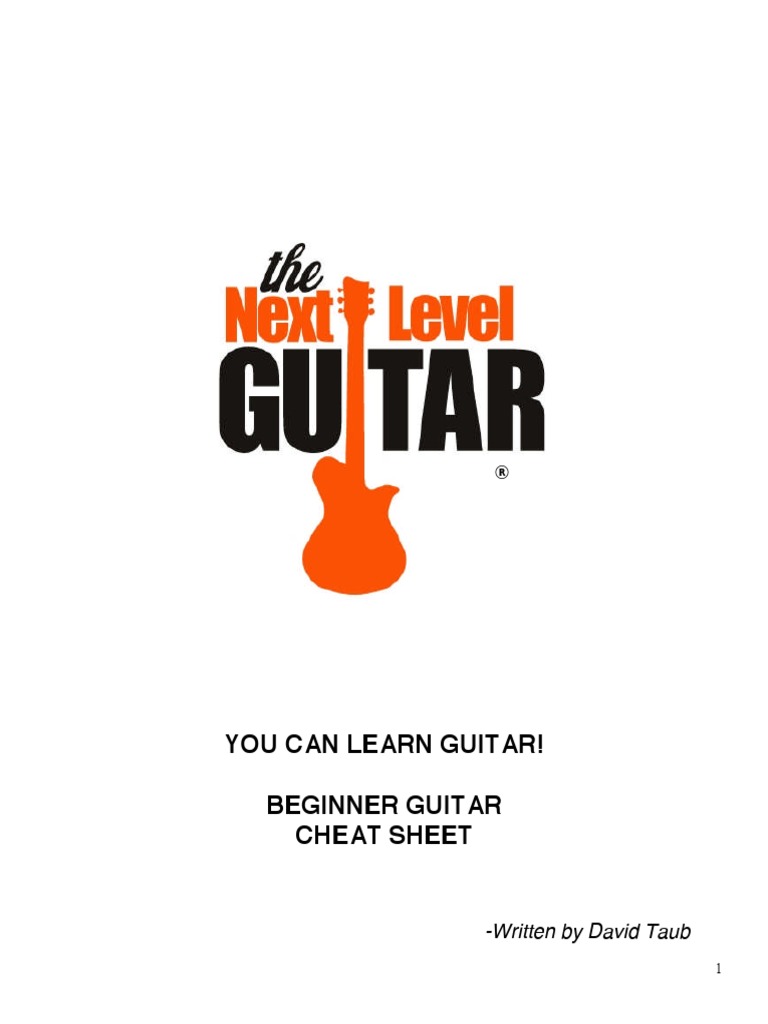 You Can Learn Guitar! Beginner Guitar Cheat Sheet: - Written by David ...