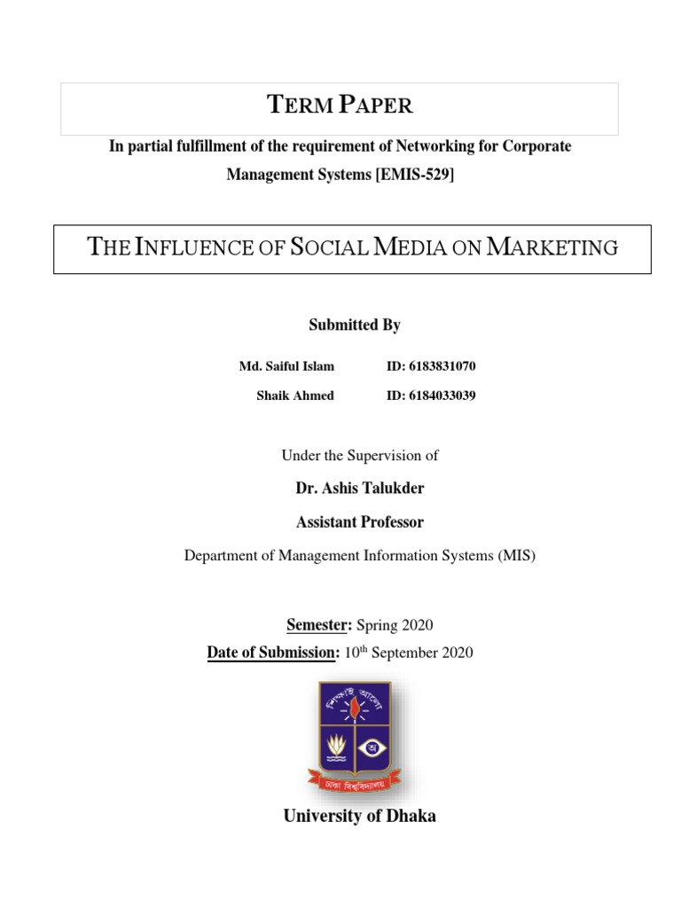 The Influence of Social Media On Marketing | PDF | Social Media ...