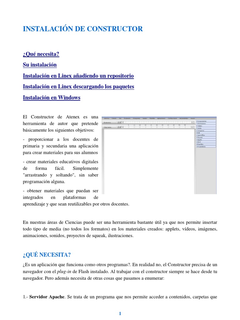 Instalación de Constructor de Atenex | PDF | Ventana (informática ...