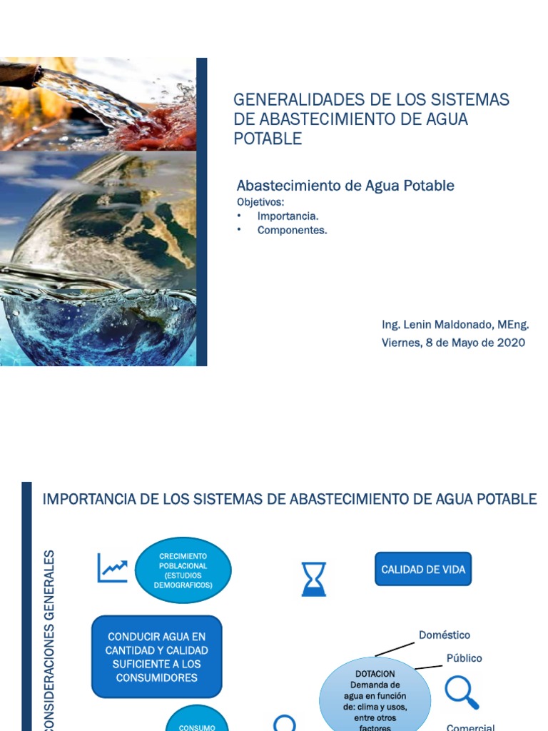 Sistemas de Agua Potable: Importancia y Componentes | PDF | Hogar ...