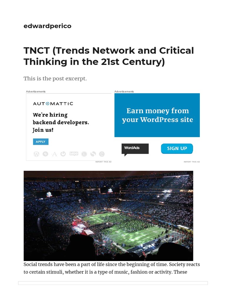 TNCT (Trends Network and Critical Thinking in The 21st Century) | PDF ...