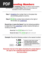 Decimals 1 Rounding Estimation | PDF | Rounding | Numbers