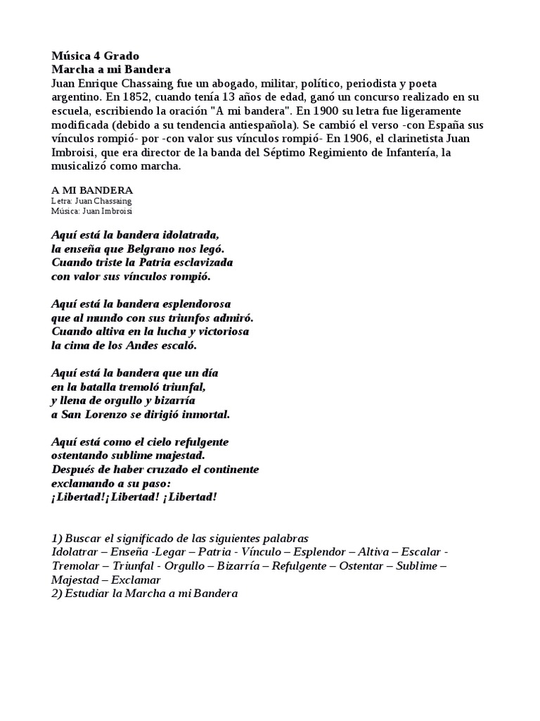 Marcha A Mi Bandera | PDF