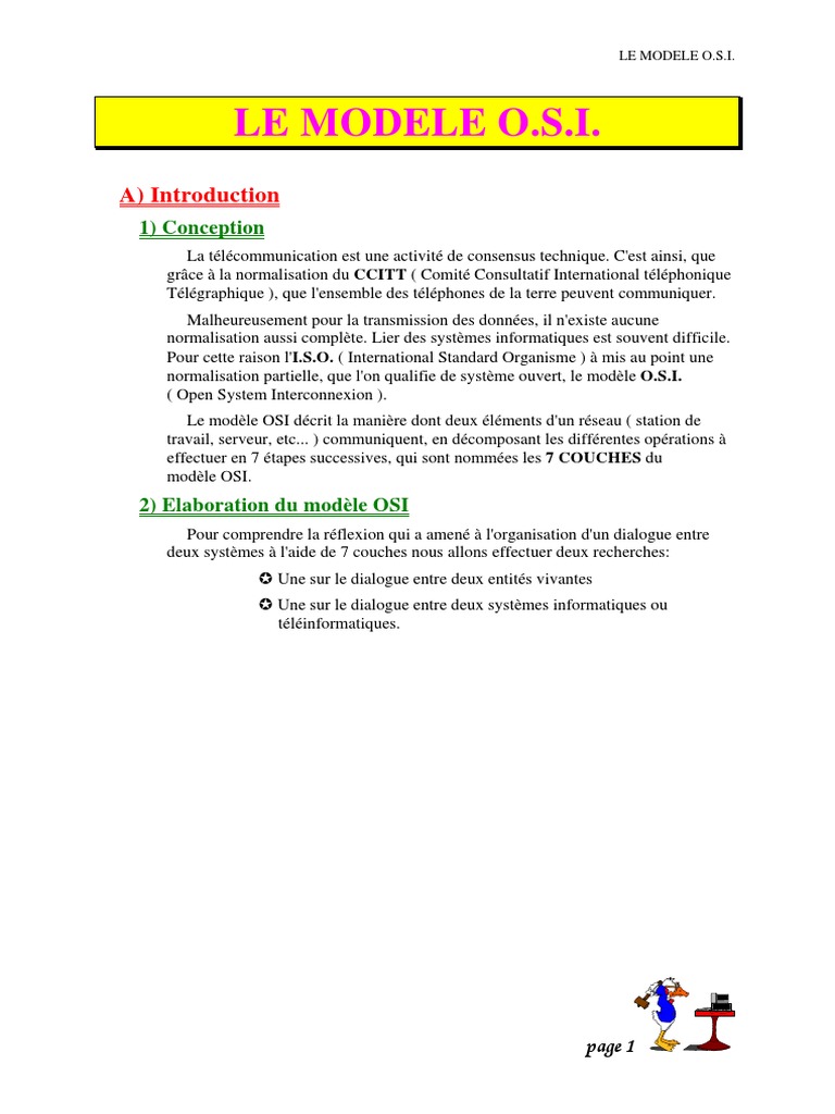 0028 Cours Reseaux Modele Osi | PDF | Suite des protocoles Internet | Modèle OSI
