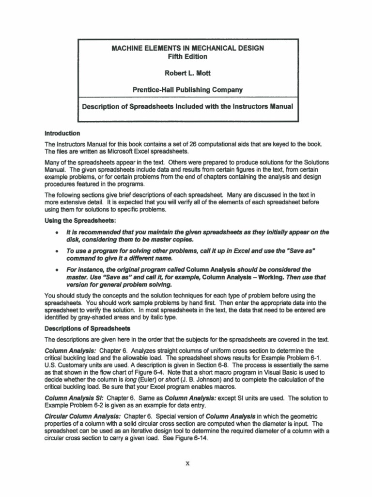 Solutions Machine Elements in Mechanical Design 5th Edition 9 | PDF ...