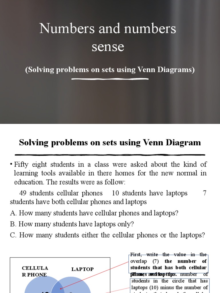 Numbers and Numbers Sense: (Solving Problems On Sets Using Venn ...