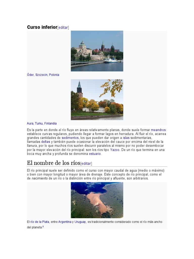 Características y Tipos de Ríos | PDF | Río | Agua y el medio ambiente
