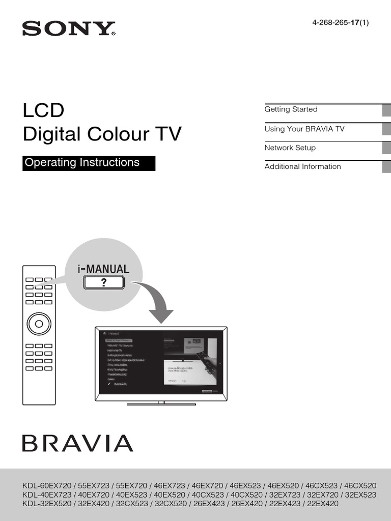 Sony TV PDF | PDF | Television | Menu (Computing)