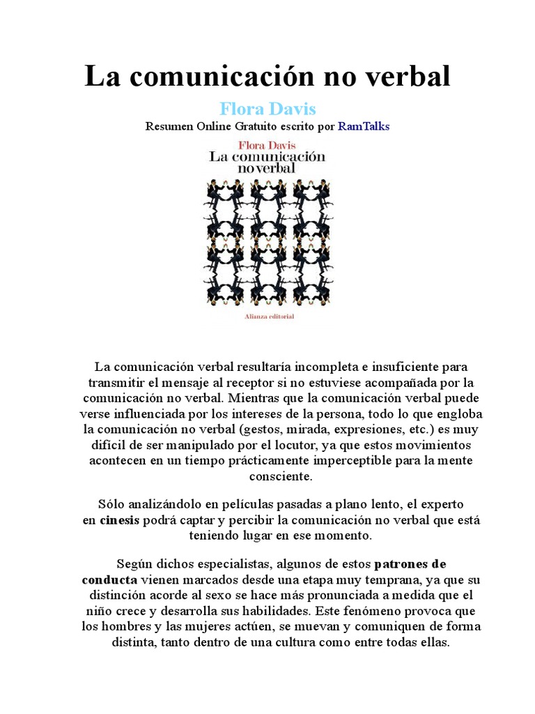 Resumen La Comunicacion No Verb - Flora Davis | PDF | Comunicación no ...