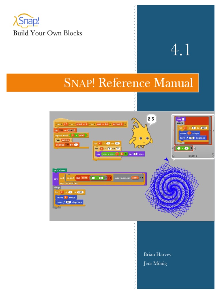 S ! Reference Manual: Build Your Own Blocks | Download Free PDF | Scratch (Programming Language ...