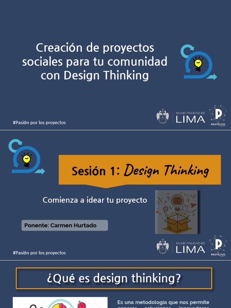 Sesión 1 - DESIGN THINKING PDF | Descargar gratis PDF | Diseño | Comunicación