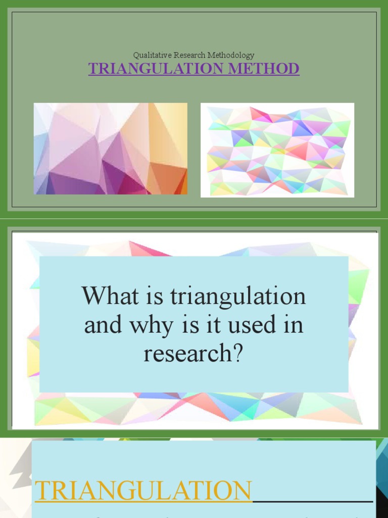 Triangulation Method: Qualitative Research Methodology | PDF ...