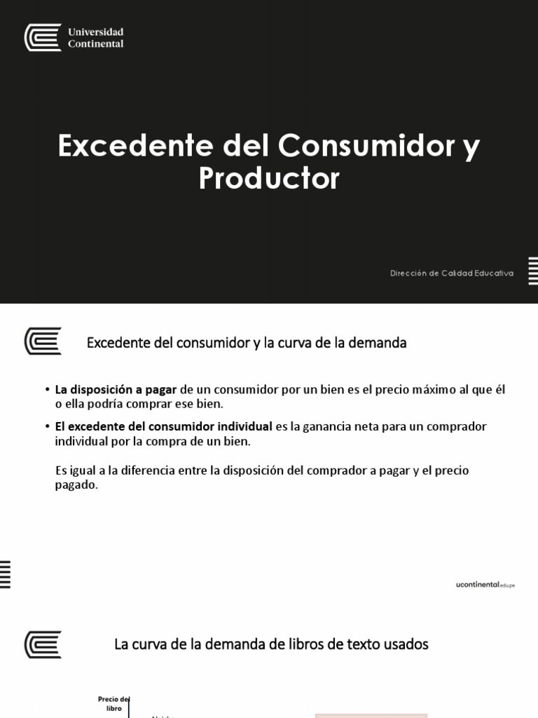 Semana 04 - Excedente Productor y Consumidor, La Función de Producción ...