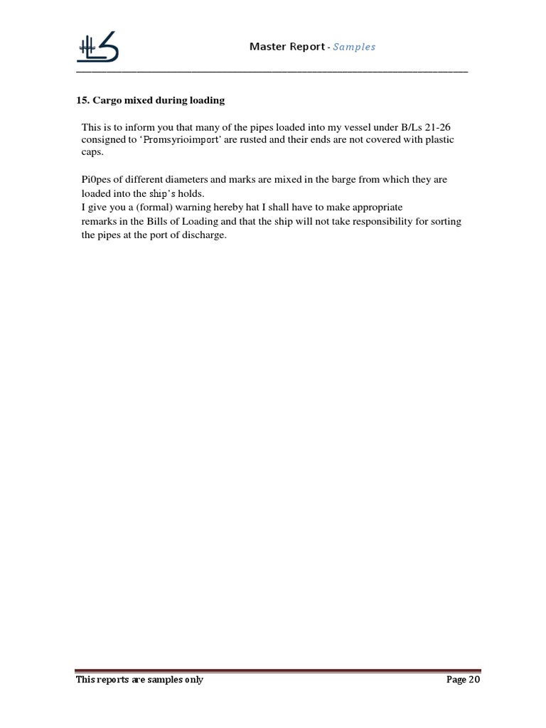 Cargo Mixed During Loading | PDF | Home & Garden | Technology & Engineering