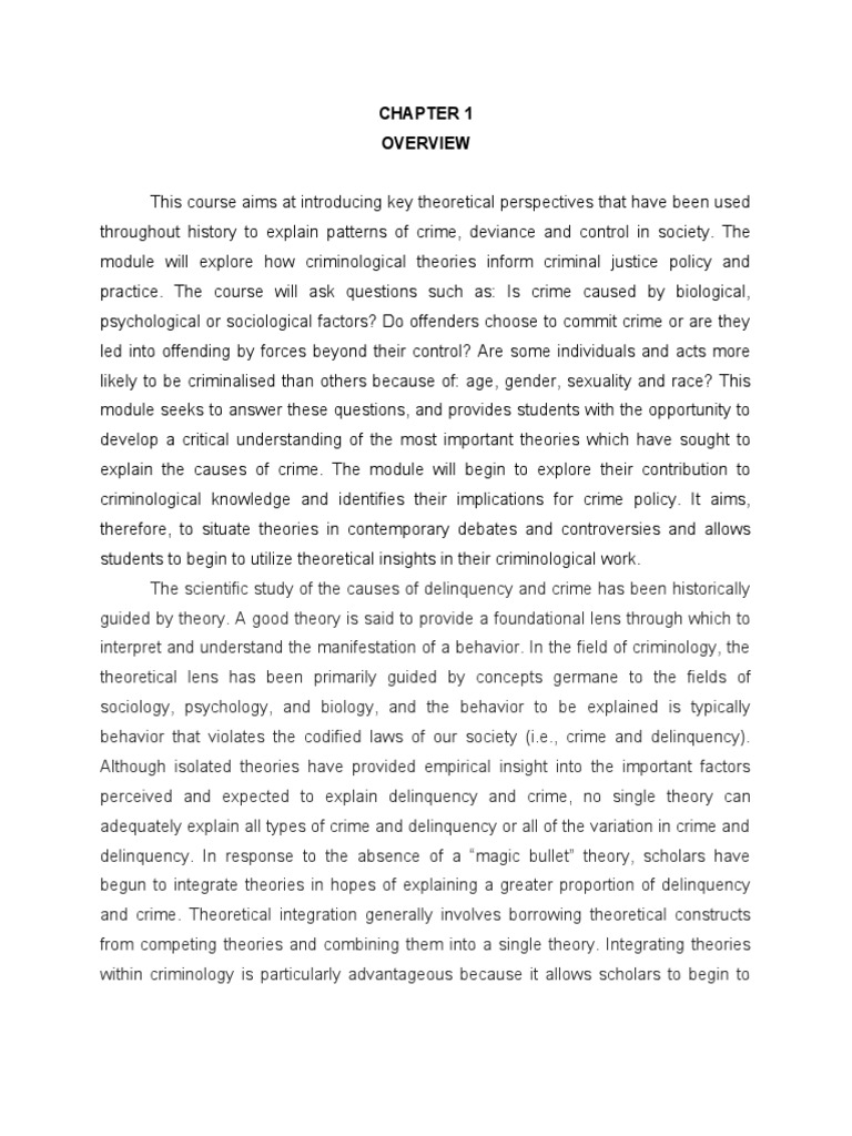 Theories and Causes of Crime | PDF | Criminology | Twin
